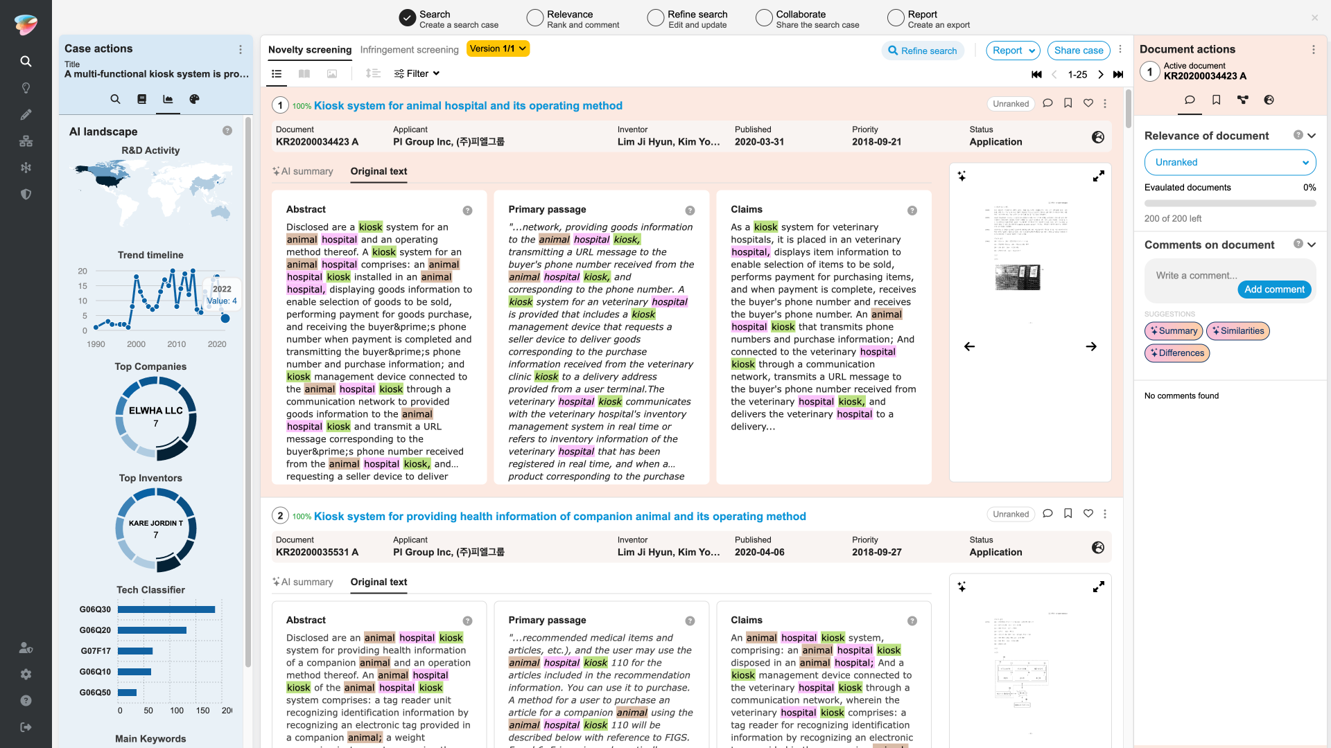 IPscreener – AI-Powered Patent Intelligence & IP Research